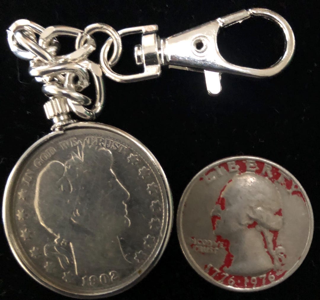 Keychain Silver Coin United States (1902) 50 Cent Silver - Etsy