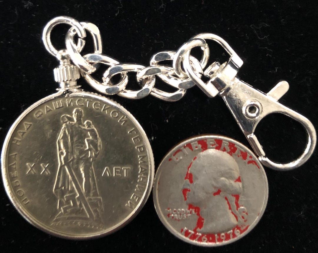 Keychain Soviet Union (1965) 1 Rouble Nickel Brass - Etsy
