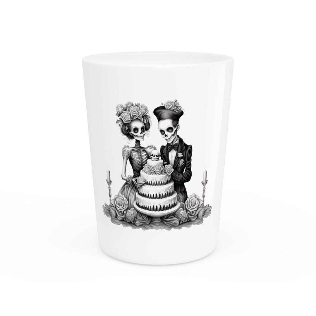 Skeleton Shot Glass, Gothic Wedding, Spooky Halloween Party Favor, Gift ...