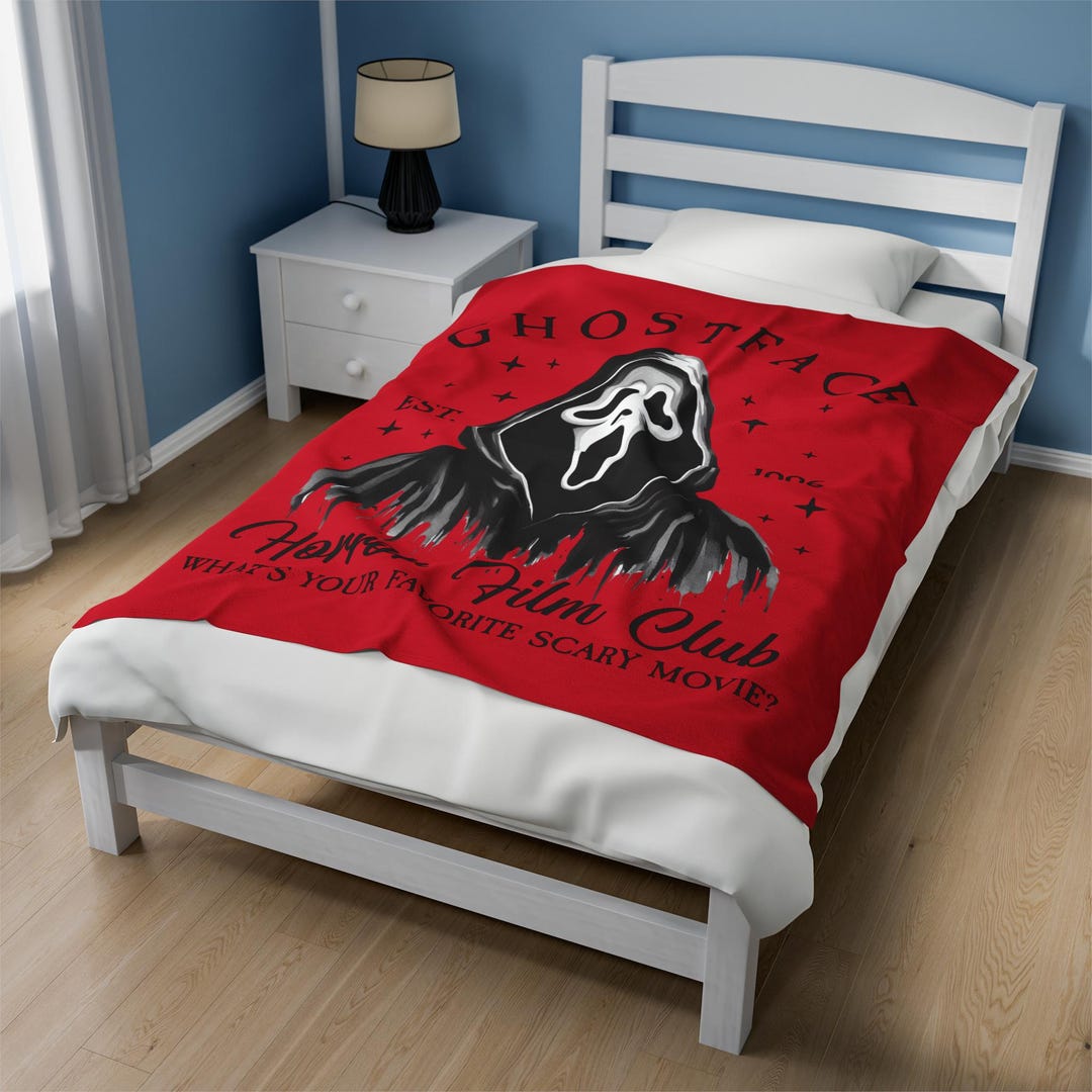 Ghostface From the Scream Movie Franchise Velveteen Plush Blanket - Etsy