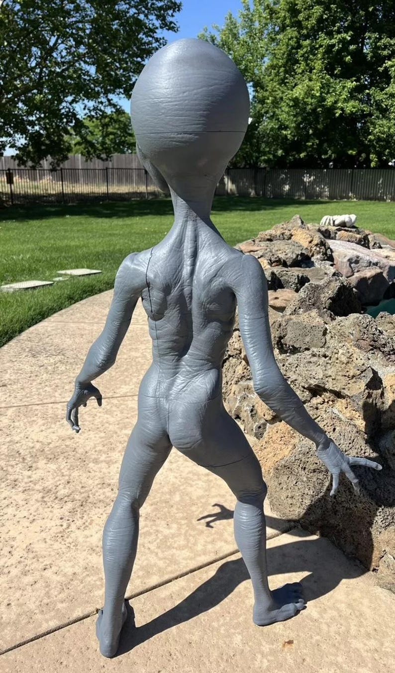 Grey Alien Arms Spread Life Size DIY Statue - Etsy