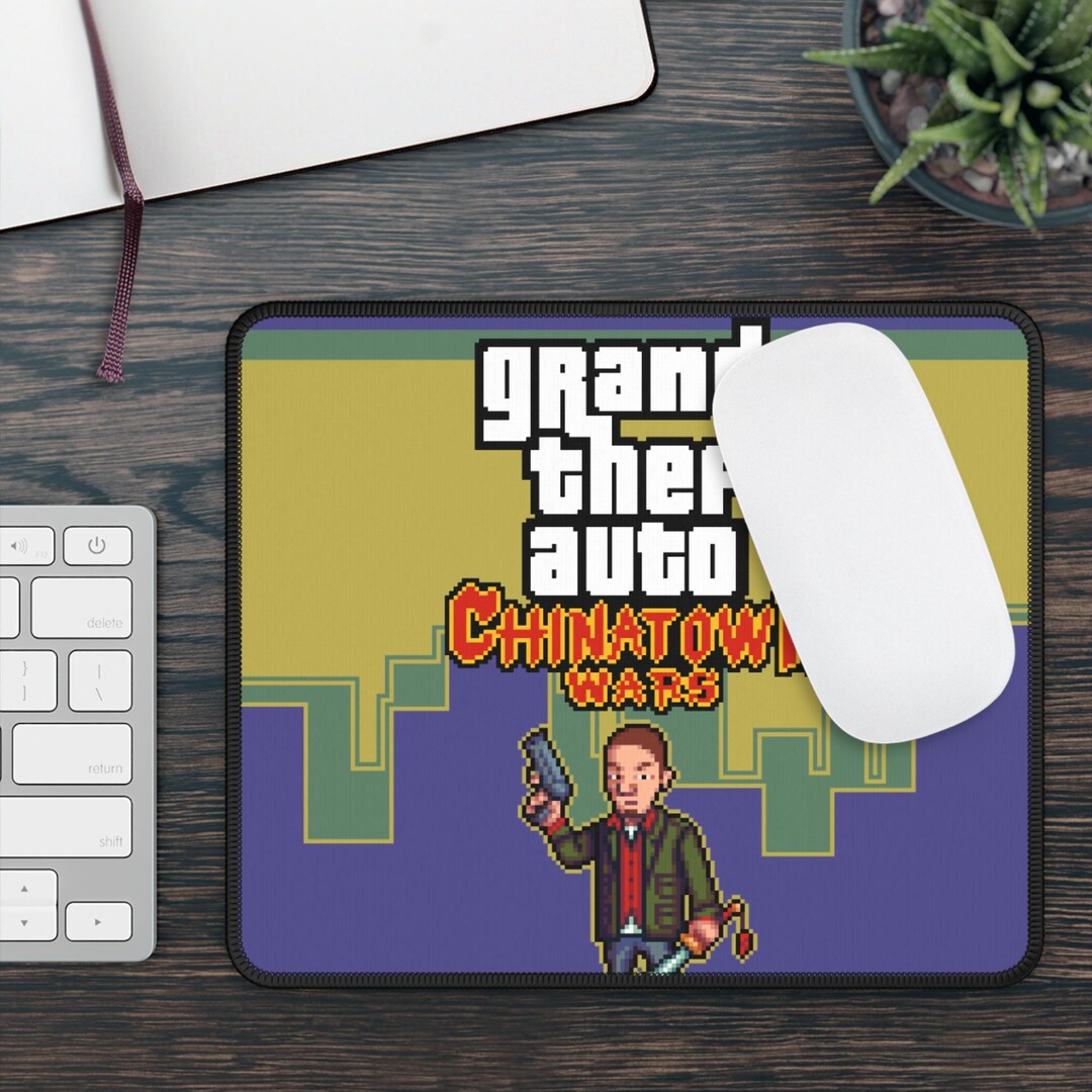 Gaming Mouse Pad GTA Chinatown Wars Theme Smooth Surface Non Slip Base ...