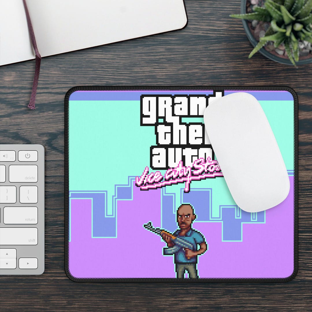 Gaming Mouse Pad GTA Vice City Stories Themed Non-slip Desk Mat Smooth ...