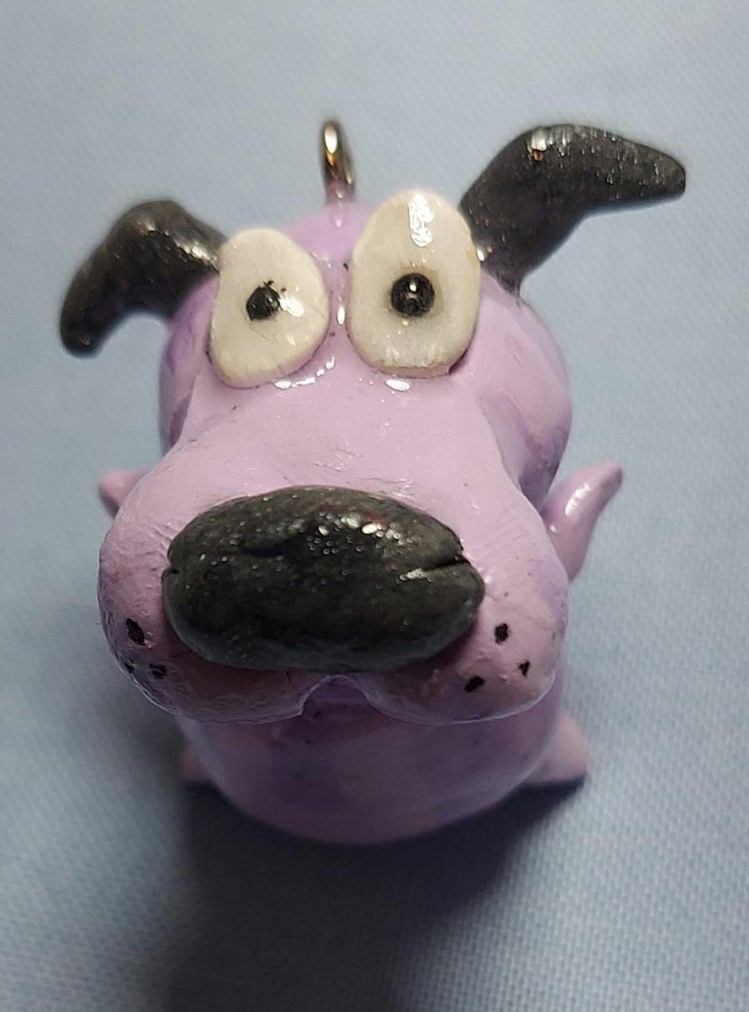Courage the Cowardly Dog Mini Figure Keychain. Polymer Clay - Etsy