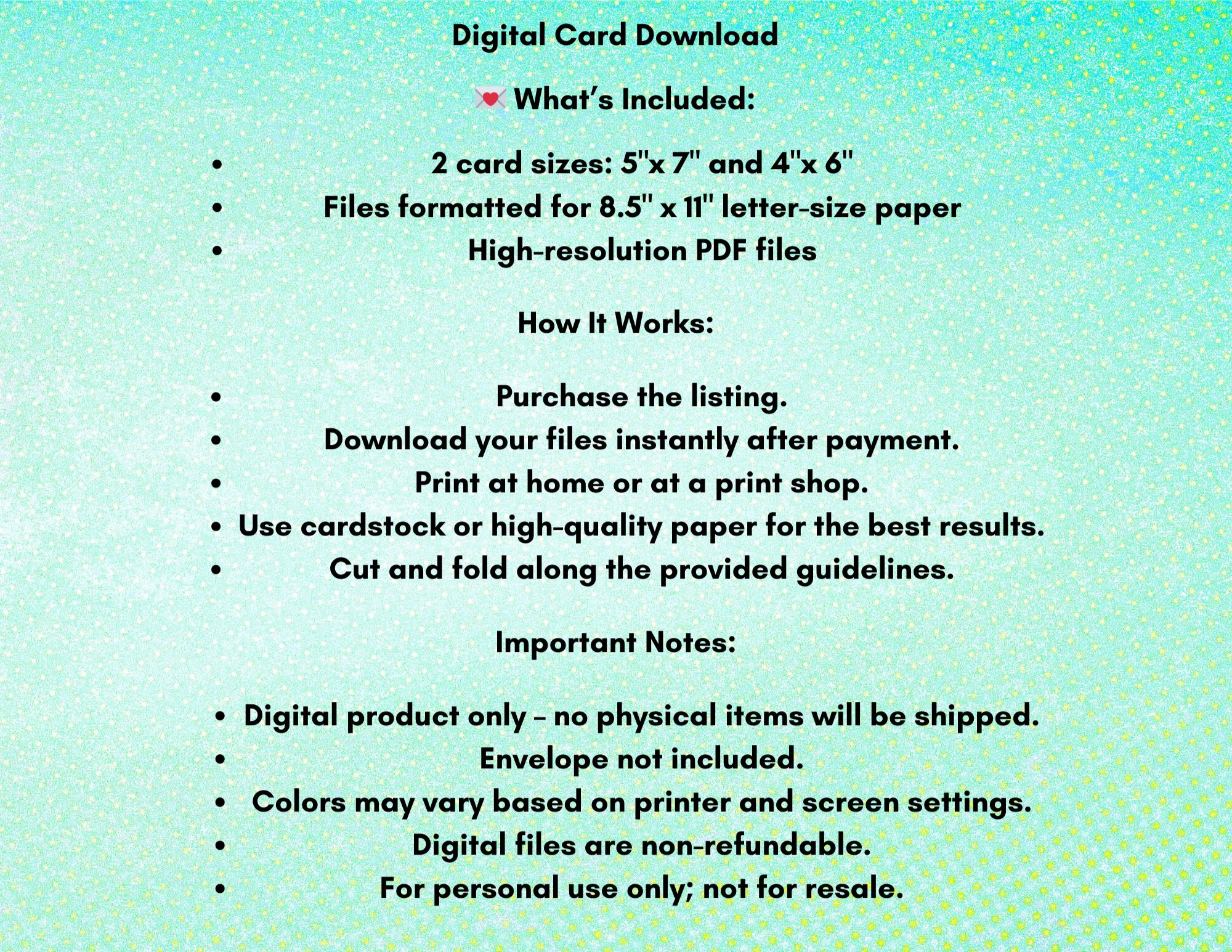10th Birthday Card: Printable Party Design (digital Download, 5x7 & 4x6 ...