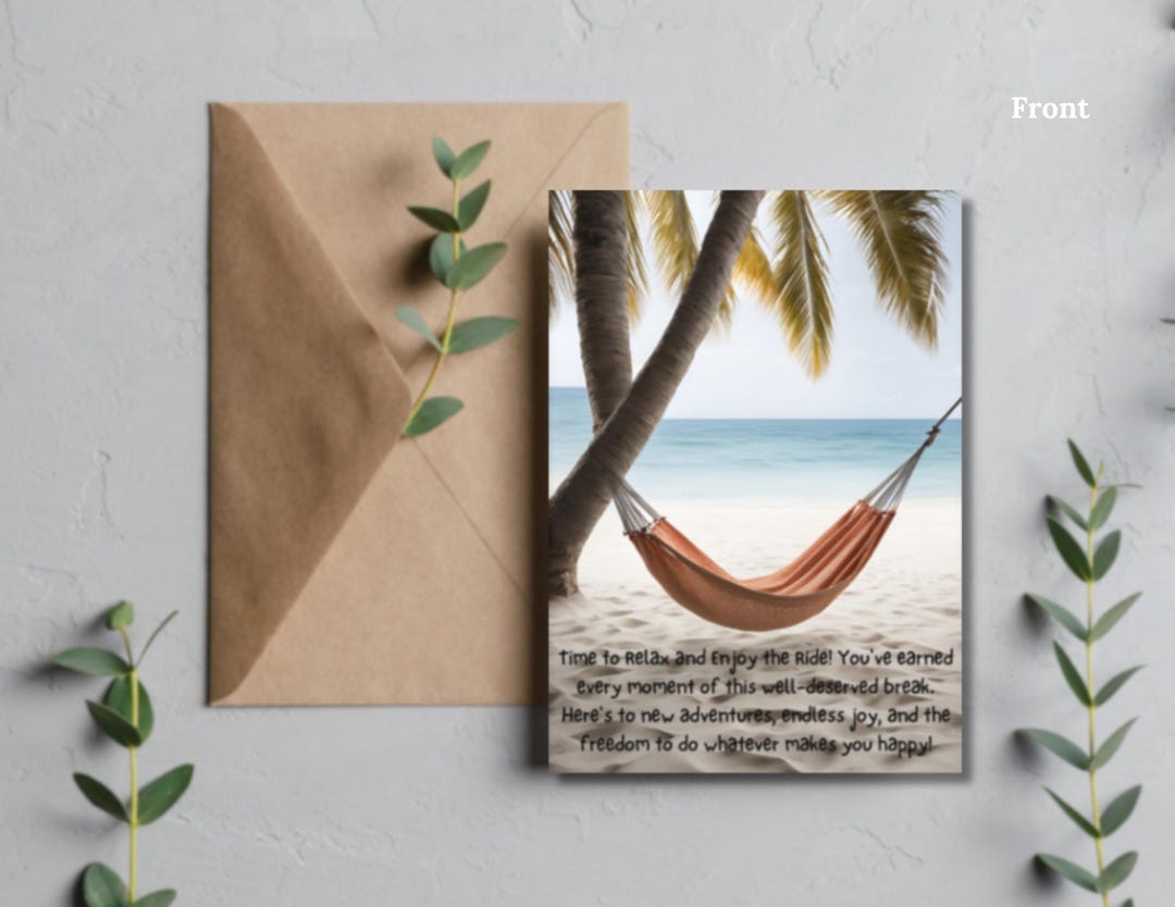 Time to Relax Digital Card Printable DIY Retirement Greeting Card ...