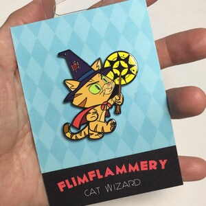 Cat Wizard Enamel Pin Flimflammery Animal Jewelry - Etsy