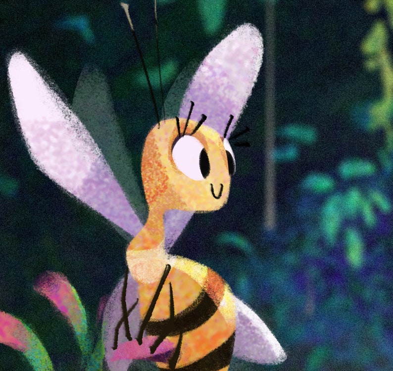 Let's Bee Friends Fine Art Print Honeybees Perfect - Etsy