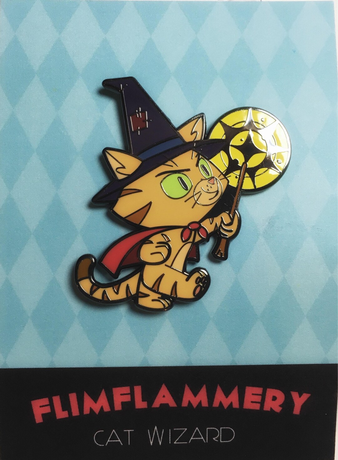 Cat Wizard Enamel Pin Flimflammery Animal Jewelry - Etsy