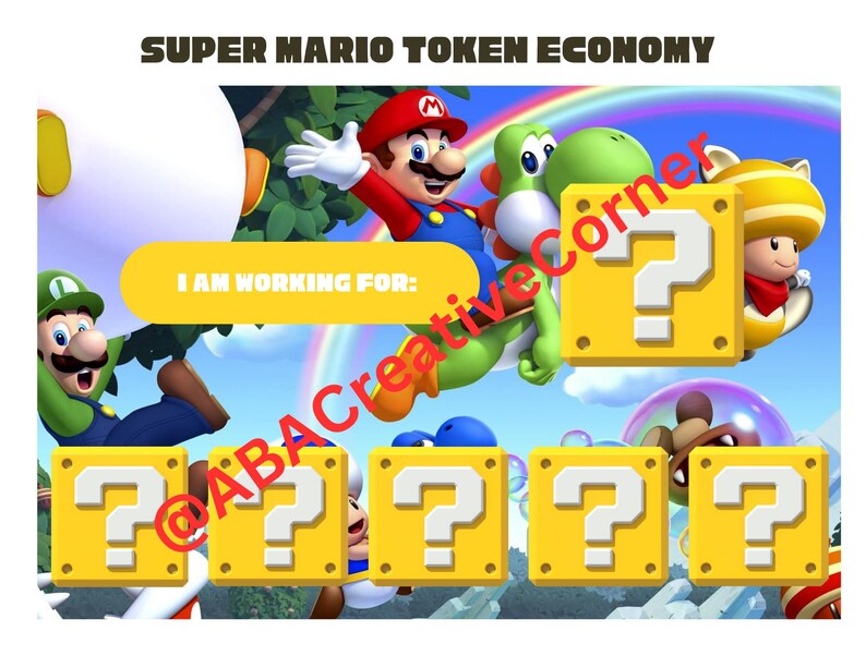 Super Mario Token Economy Board - Etsy