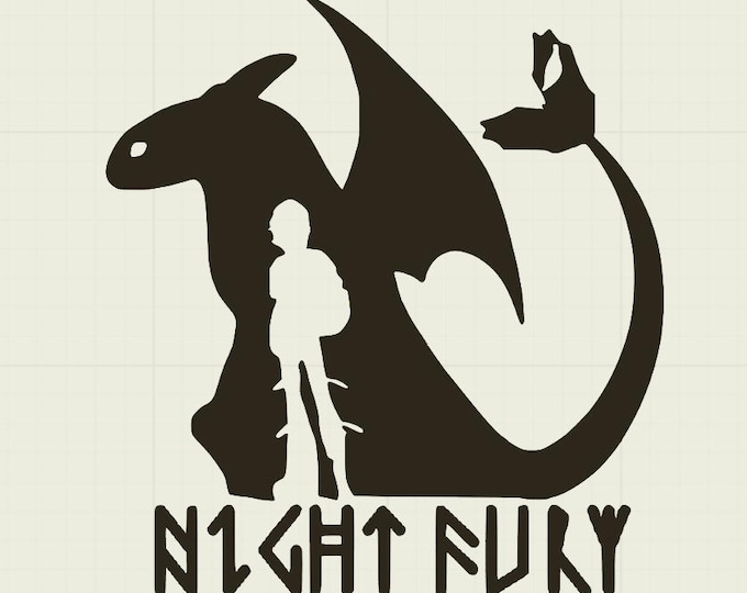 How to Train Your Dragon Night Fury Vinyl Decal. - Etsy