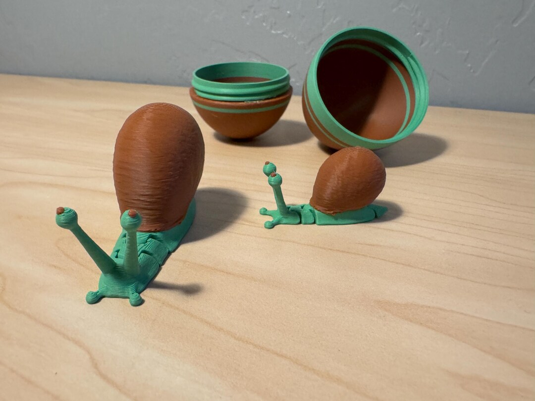 One Large and One Small Magnetic Snails With Egg Case - Etsy