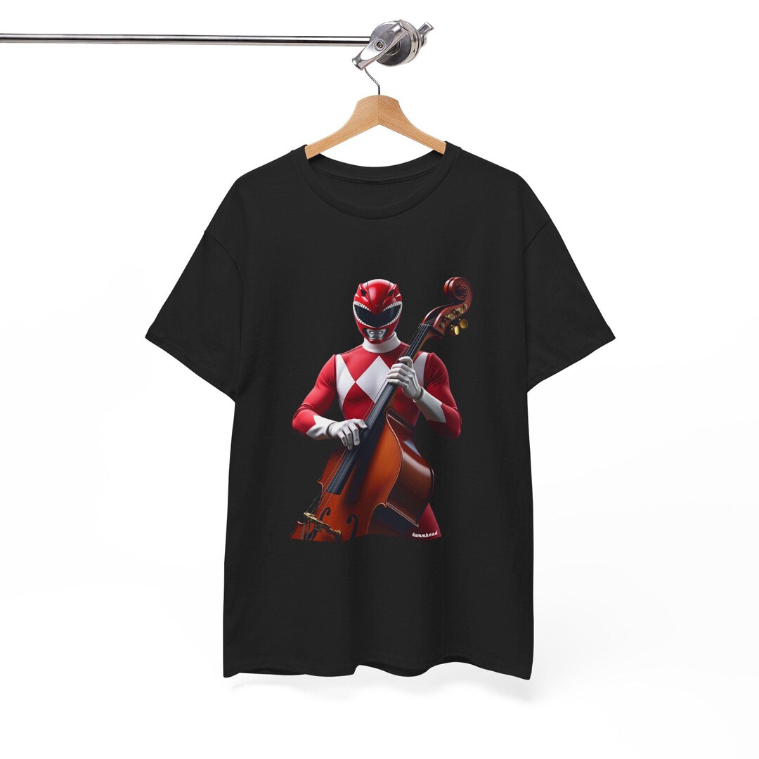 Mighty Morphin Power Ranger Playing Bass Tshirt, Power Ranger Shirts ...