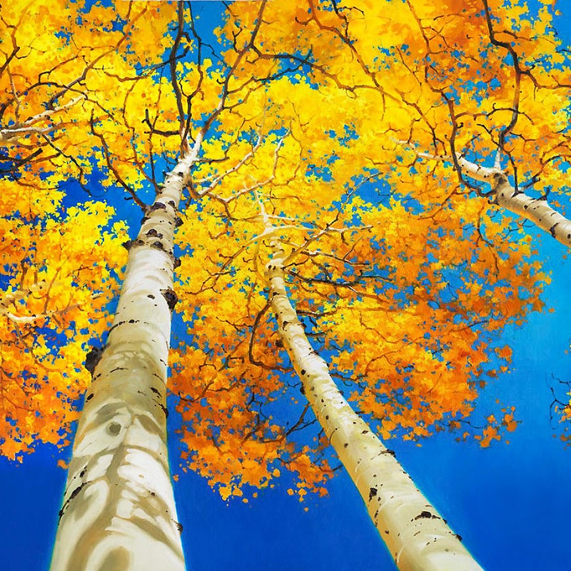 Aspen Trees Painting - Etsy