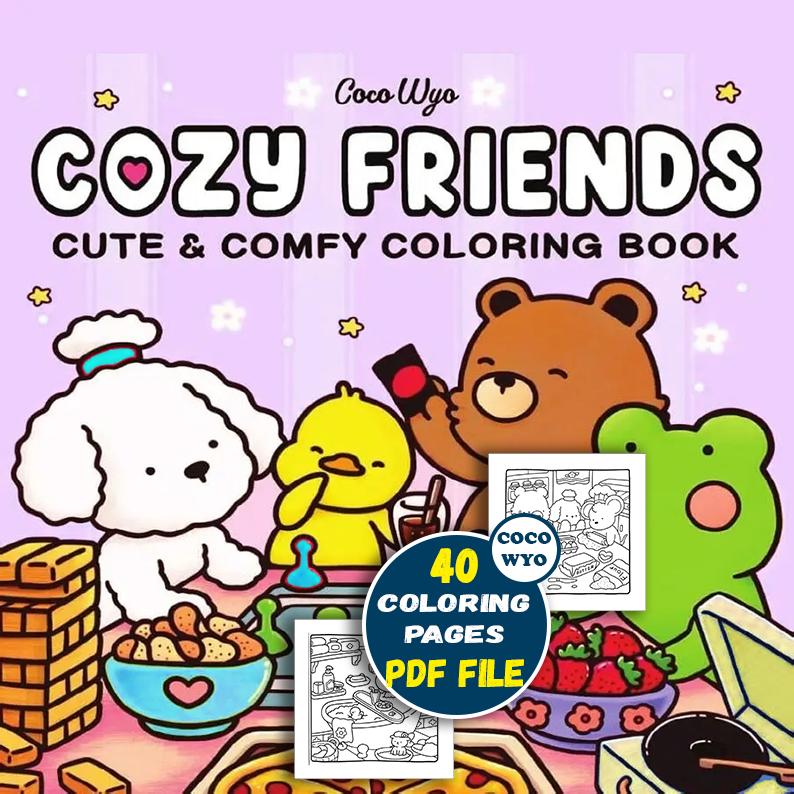 Coco Wyo Coloring Books Cozy Friends, Coloring Pages for Girls, Coco ...