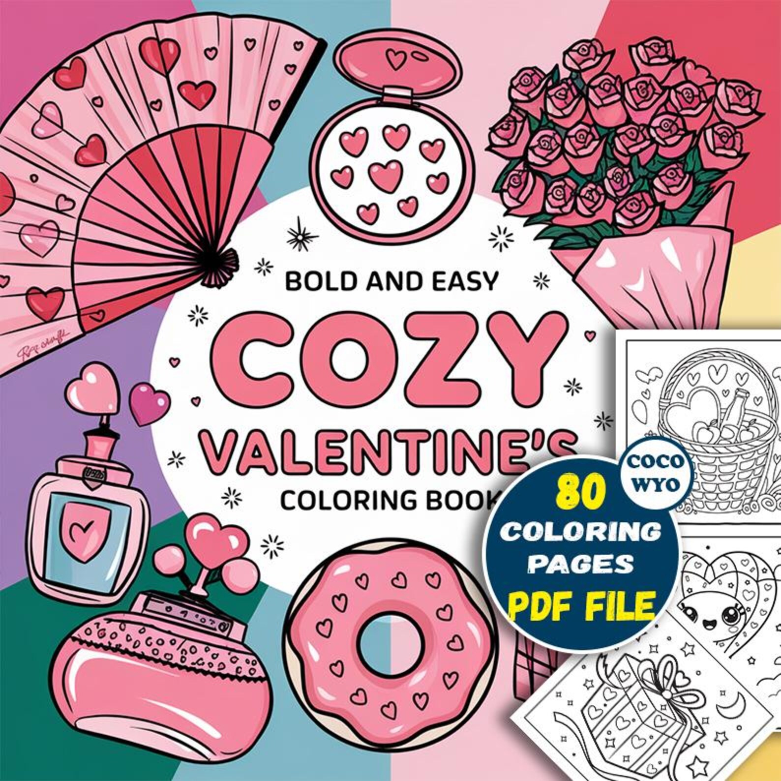 Cozy Valentine's Day Coloring Books, Valentine's Day 2025, Coloring ...