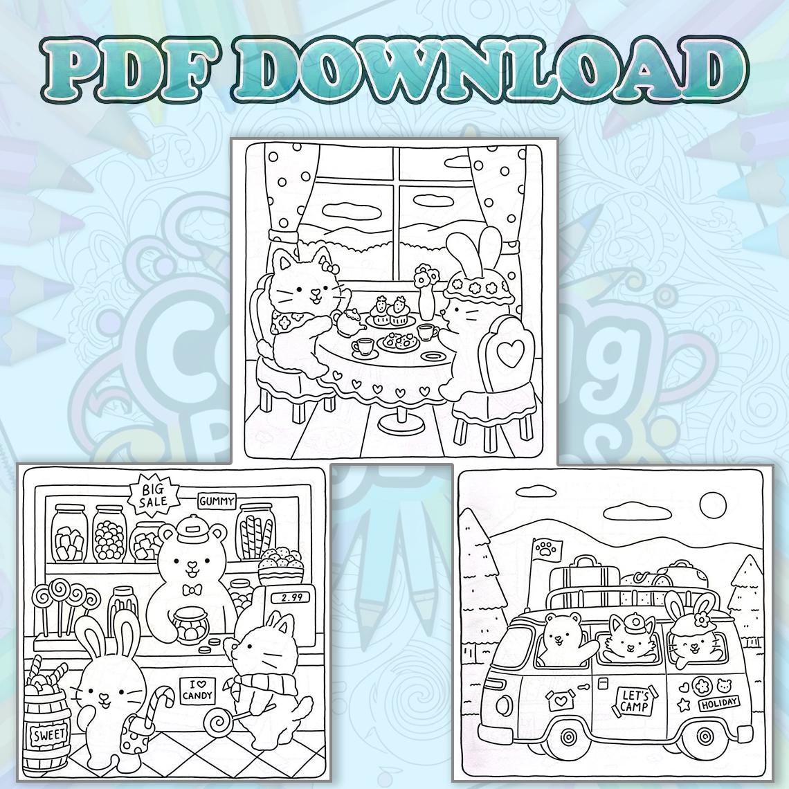 Coco Wyo Coloring Books Fuzzy Friends, Fuzzy Friends Coloring Books ...