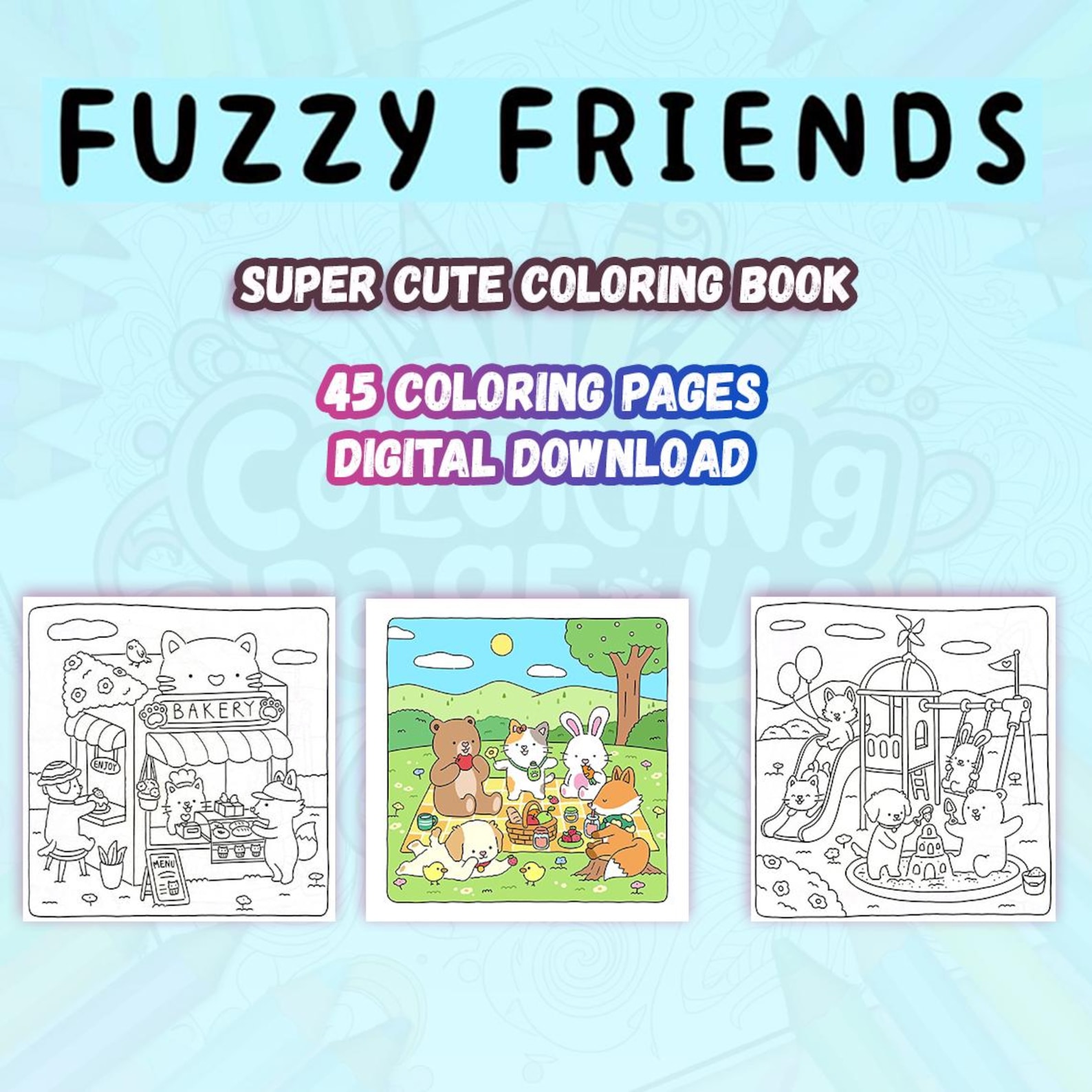 Coco Wyo Coloring Books Fuzzy Friends, Fuzzy Friends Coloring Books ...
