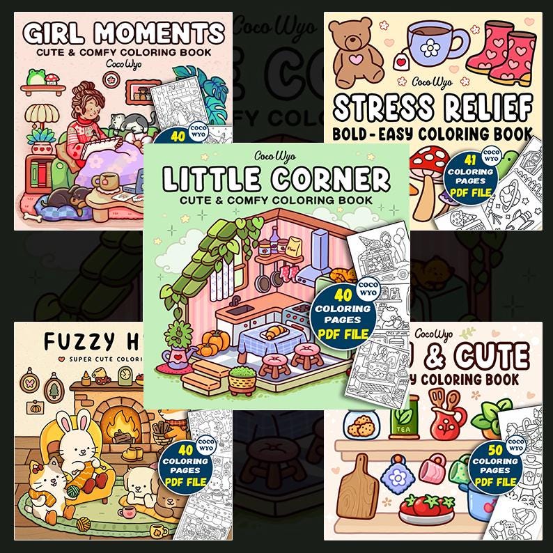 Coco Wyo Coloring Book Bundle, Coco Wyo Little Corner, Coco Wyo Girl ...