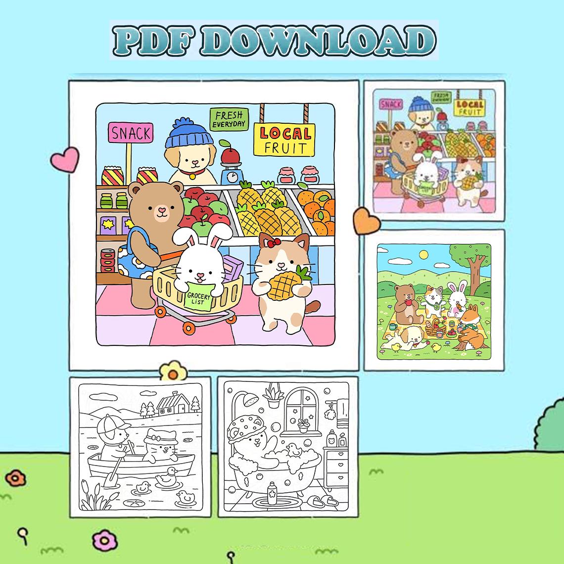 Coco Wyo Coloring Books Fuzzy Friends, Fuzzy Friends Coloring Books ...