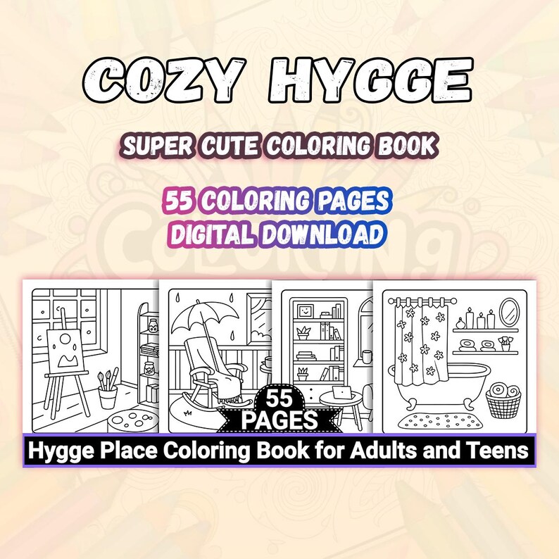 Cozy Hygge Coloring Book, Coloring Books, Cozy Hygge, Coloring Pages ...
