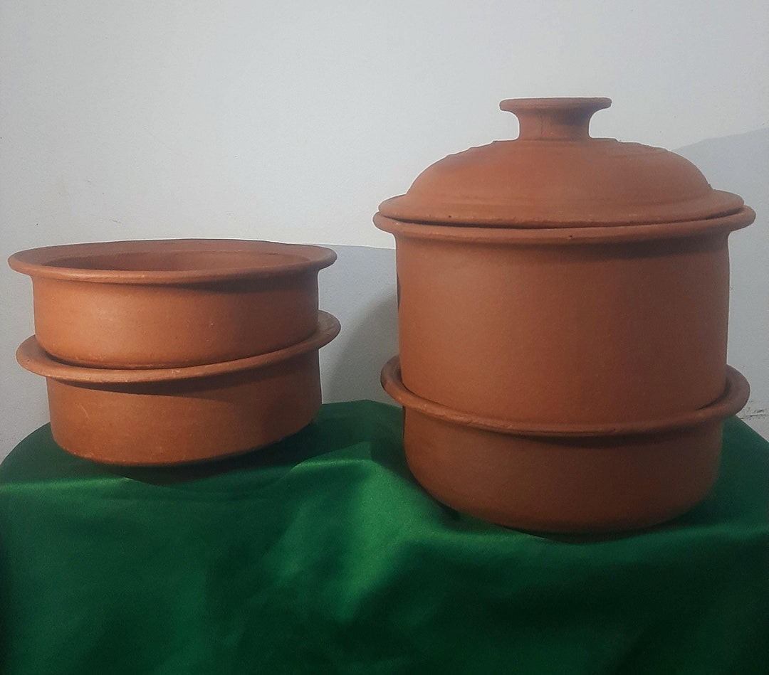 Earthenware Cooking Pots in Rich Red Clay 6 Pcs Set curry Pot ...