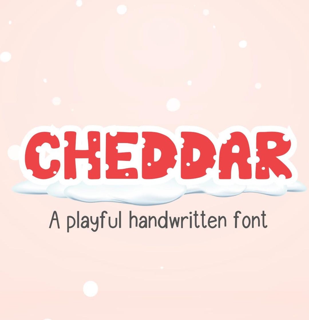 Cheddar Playful Handwritten Font: Christmas Decor (OTF, TTF) - Etsy