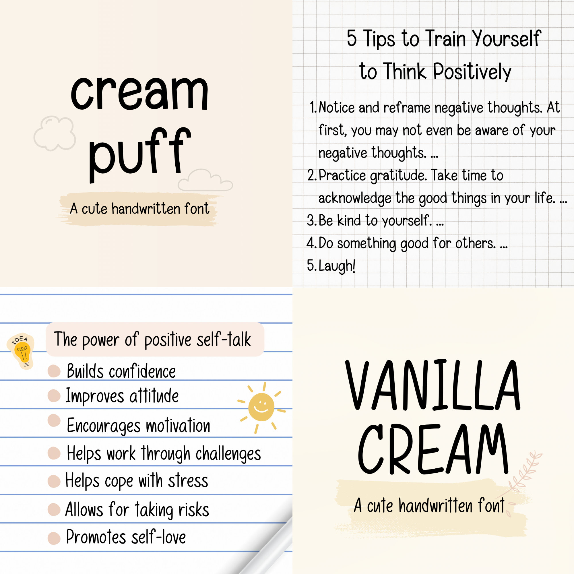 Font Bundle Cute & Clean Handwritten 3, Handwriting Font, Cute Font ...