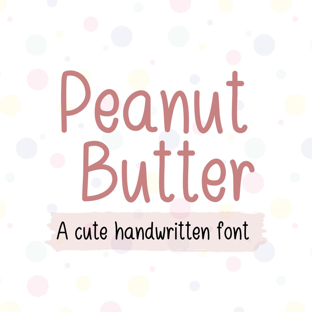 Peanut Butter Cute Handwritten Font, Handwriting Font, Planner Font ...