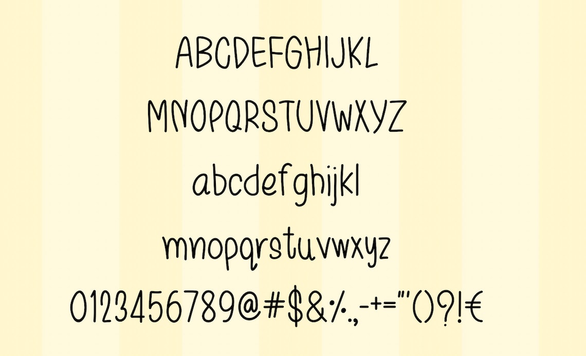 Goofy Playful Handwritten Font, Cute Font, Fun Font, Digital Prints ...