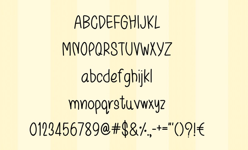 Goofy Playful Handwritten Font, Cute Font, Fun Font, Digital Prints ...