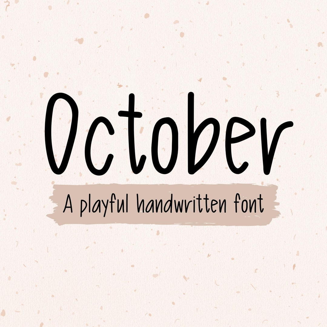 October Playful Handwritten Font, Handmade Handwriting, Planner ...