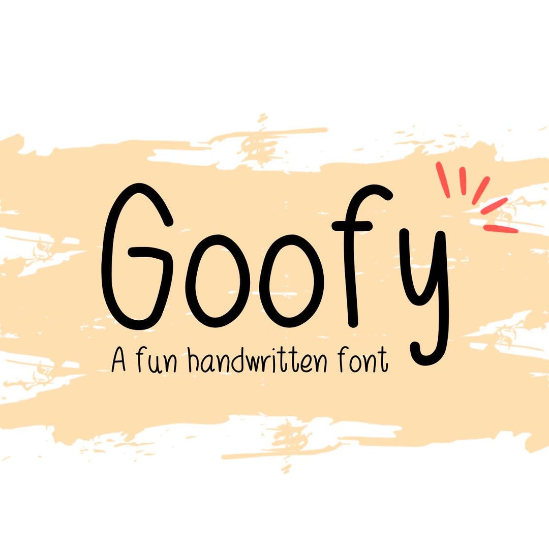 Goofy Playful Handwritten Font, Cute Font, Fun Font, Digital Prints ...