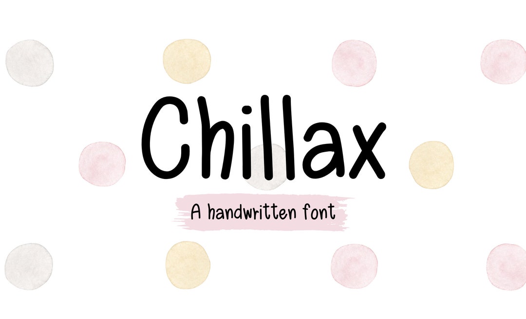 Chillax Playful Handwritten Font, Cute Handwritten Font, Planner Font ...