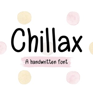 Chillax Playful Handwritten Font, Cute Handwritten Font, Planner Font ...