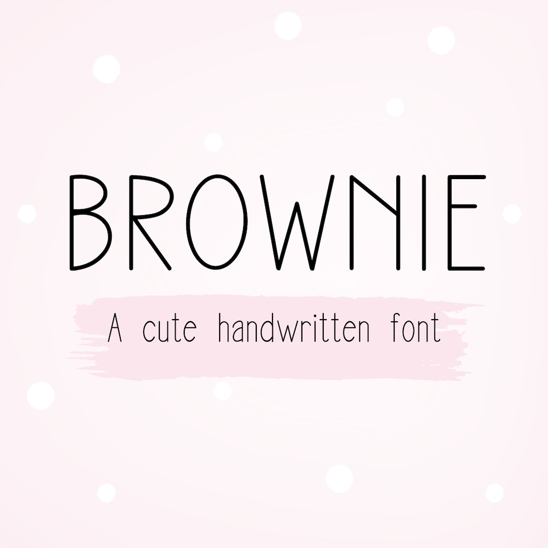 Brownie Cute Handwritten Font, Digital Note Font, Daily Font, Planner ...