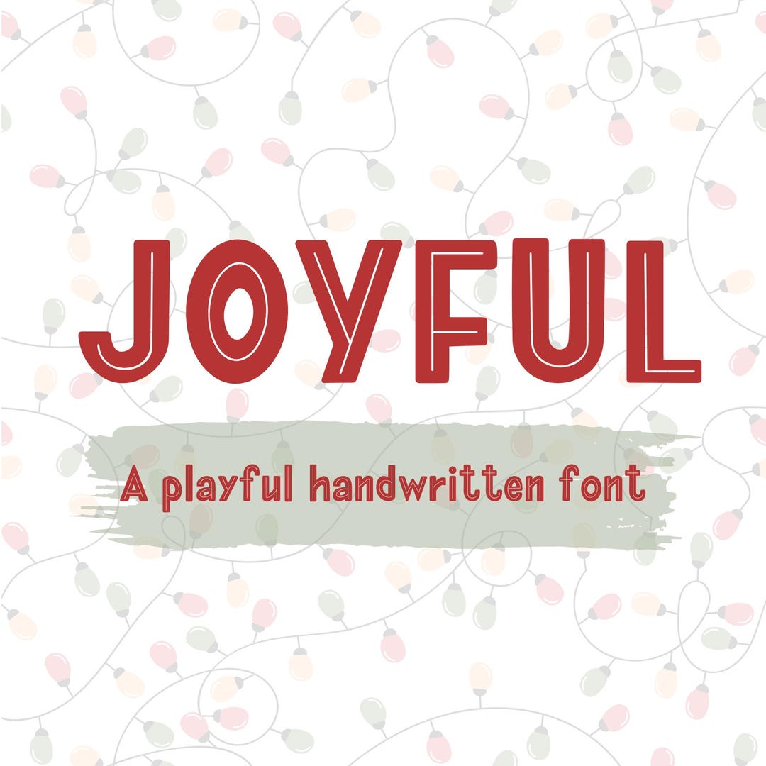 Joyful Handwritten Font: Playful Christmas & Holiday Banner Font (OTF ...