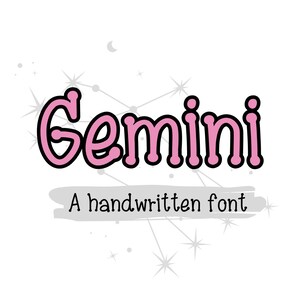 Gemini Playful Handwritten Font, Banner Font, Cute Font, Planner Font ...