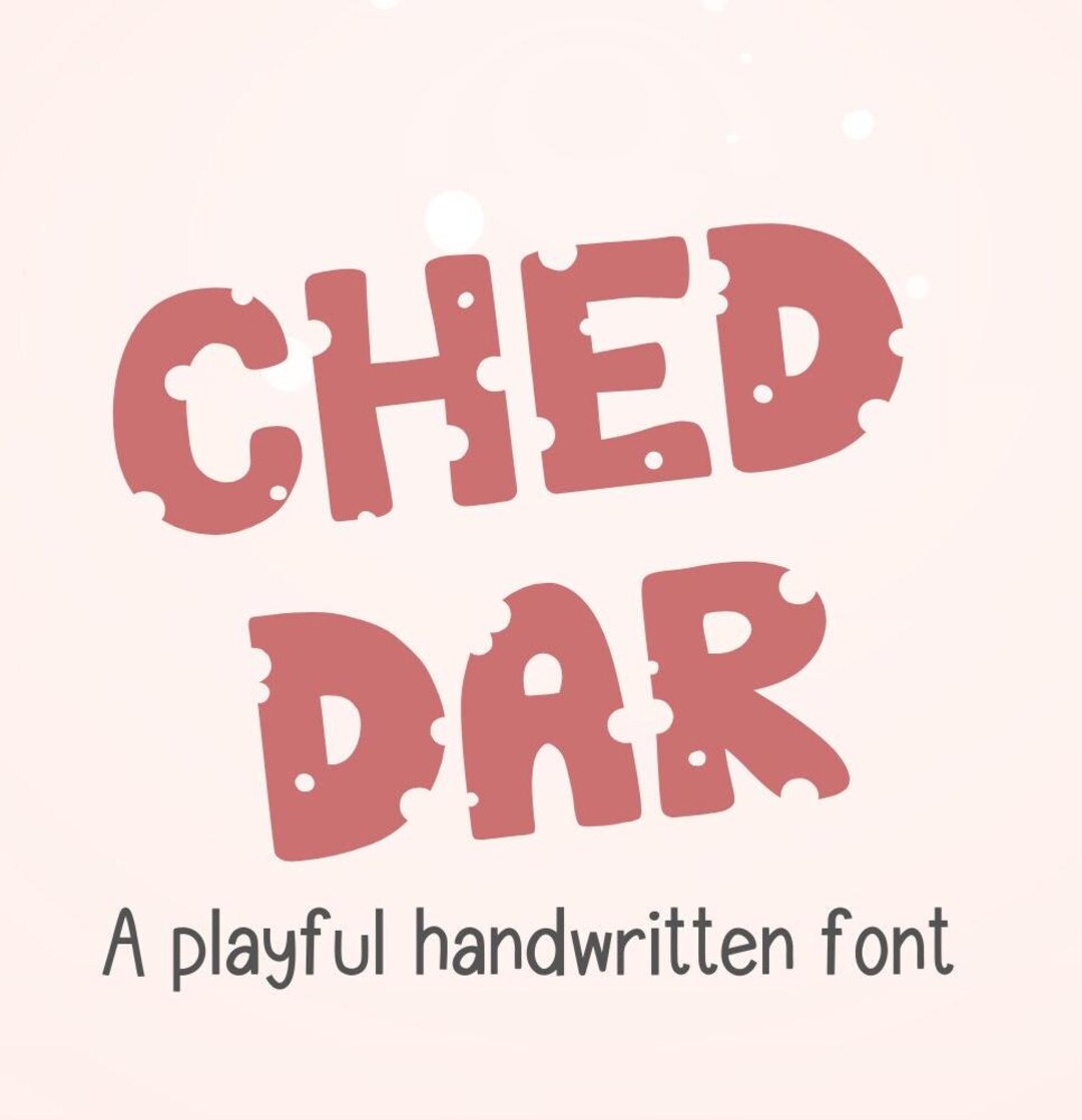 Cheddar Playful Handwritten Font (OTF, TTF Digital Font) - Etsy