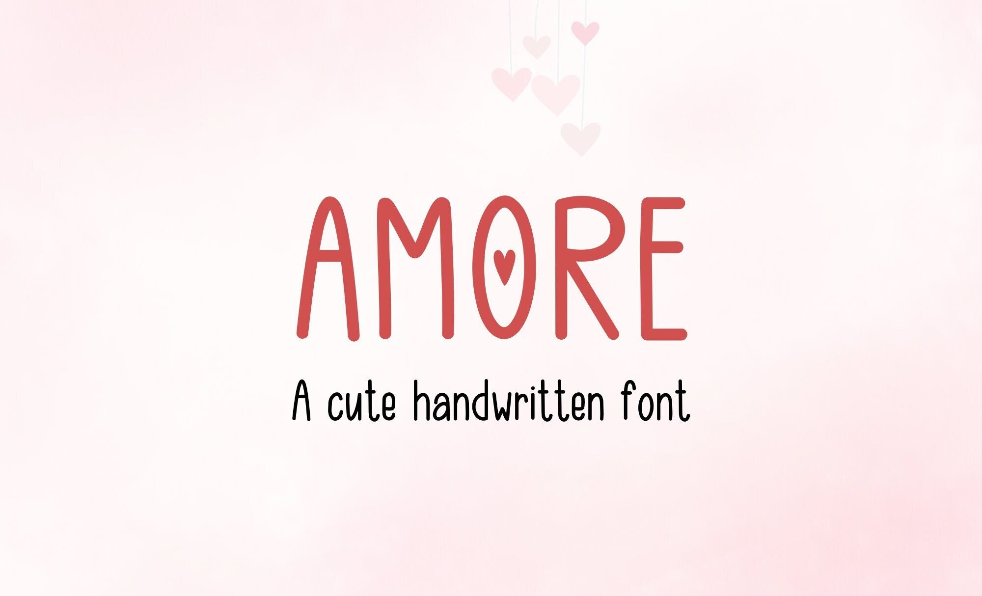 Amore Cute Handwritten Font, Handwriting Font, Goodnote Font, Christmas ...