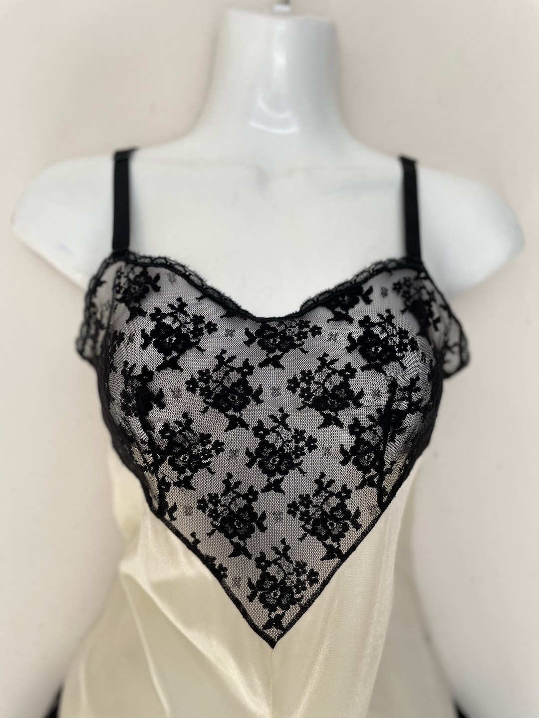 1970s Valentines Heart Teddy Negligee Sexy Step in Chemise Nightgown ...