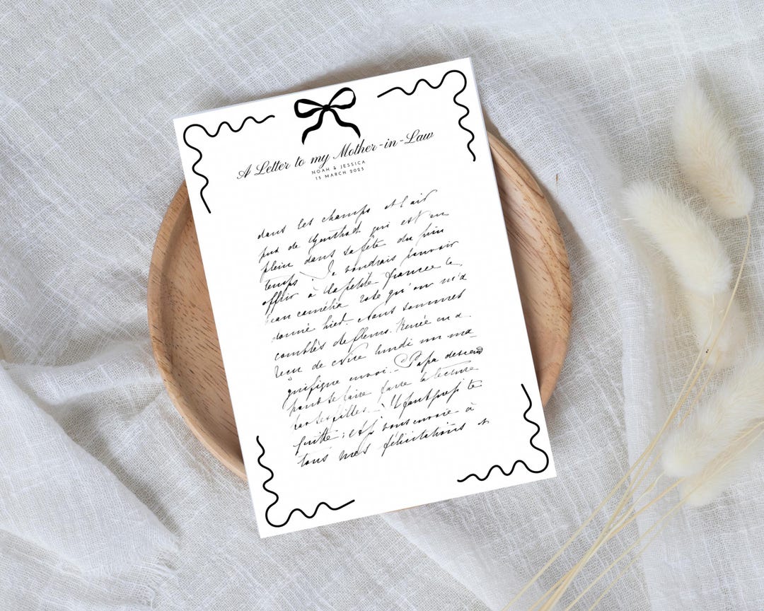 Wedding Letter Template - Heartfelt Letters for Mother of the Bride ...