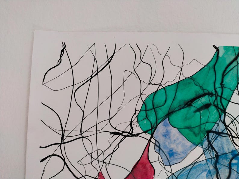 Mask – Original Abstract Watercolor and Ink Artwork - Etsy