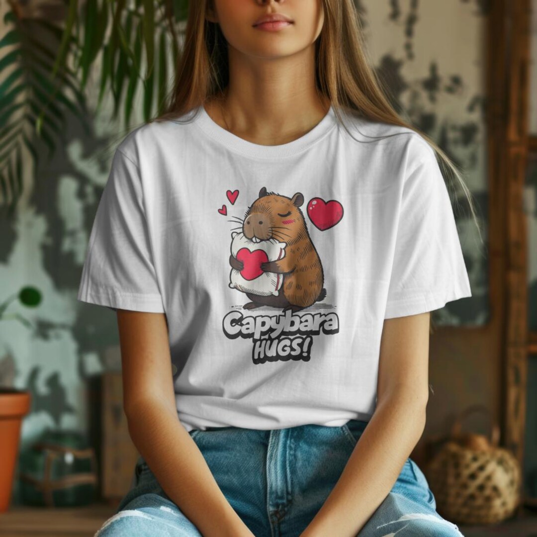 Capybara Hug Shirt, Capybara Lover Gift, Capybara Tee, Funny Animal ...