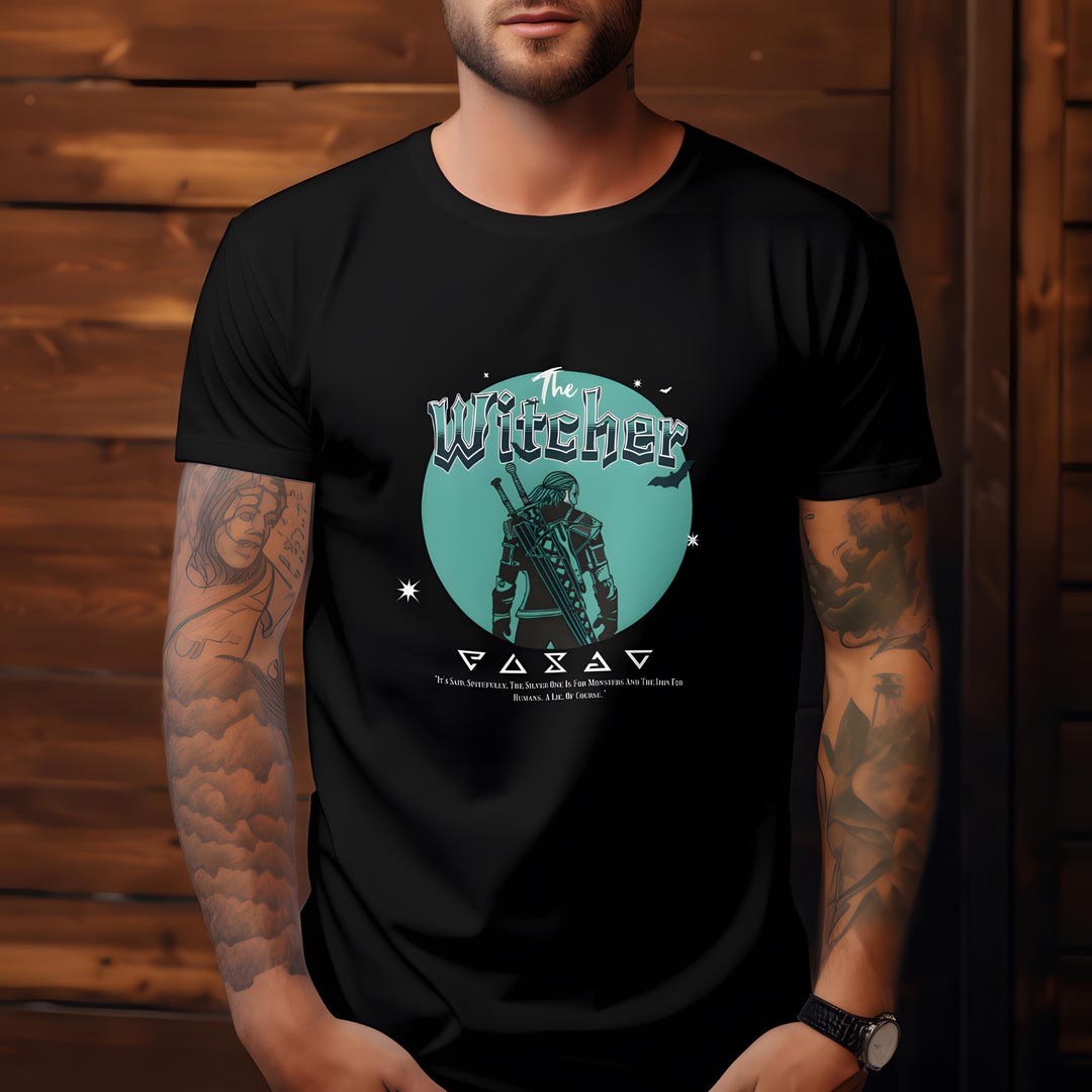 Geralt of Rivia Witcher Custom T-shirt, Gamer Tee, Video Game Fan ...