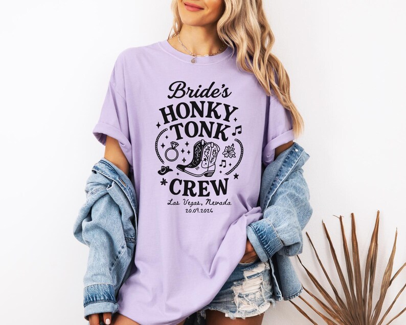 Custom Honky Tonk Bachelorette Party Shirts: Nashville Cowgirl Bridal ...