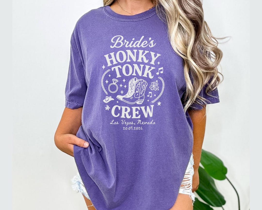 Custom Honky Tonk Bachelorette Party Shirts: Nashville Cowgirl Bridal ...