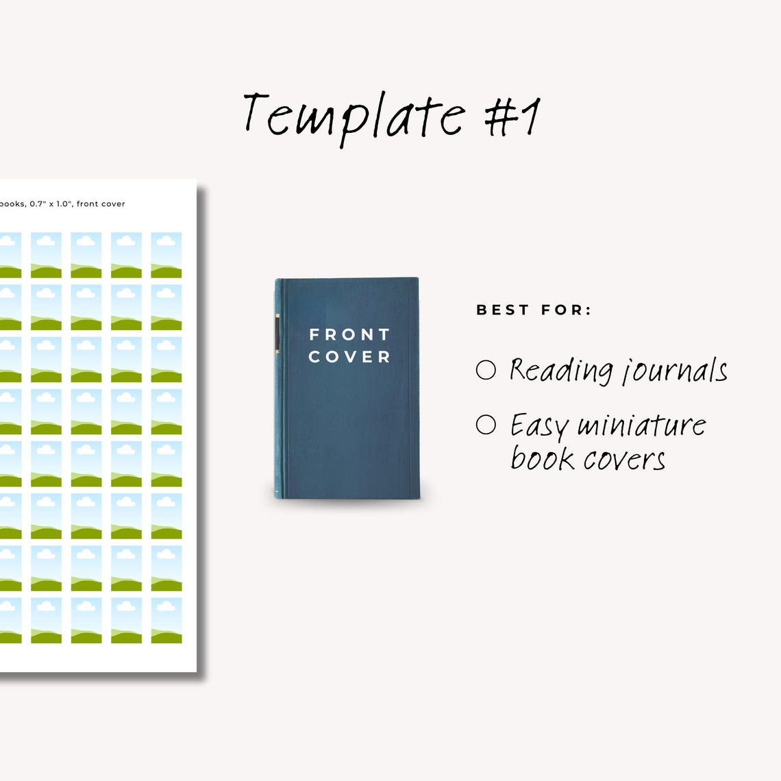 Mini Book Cover Templates, Miniature Books, Canva Editable Printable ...