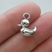 8 Duck charms antique silver tone B85 | Etsy
