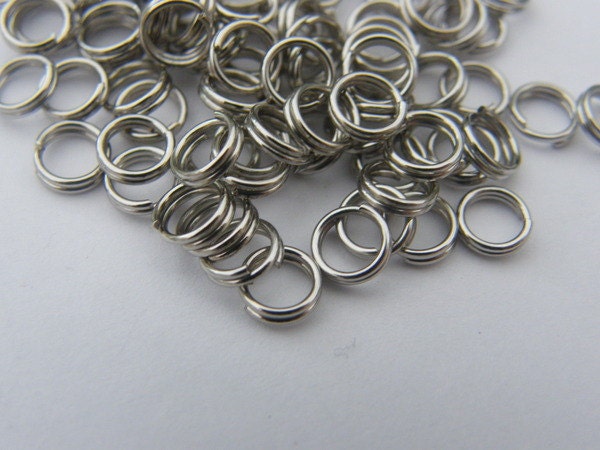 200 Split Rings 5mm Silver Tone | Etsy